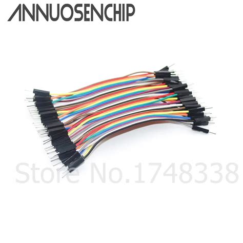40pcs 10cm 2 54mm 행 수 수 듀퐁 케이블 arduino 용 브레드 보드 점퍼 와이어 반도체 집적회로