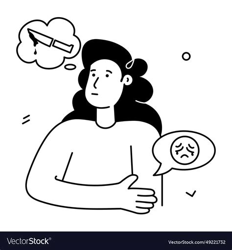 Suicidal Ideation Royalty Free Vector Image Vectorstock