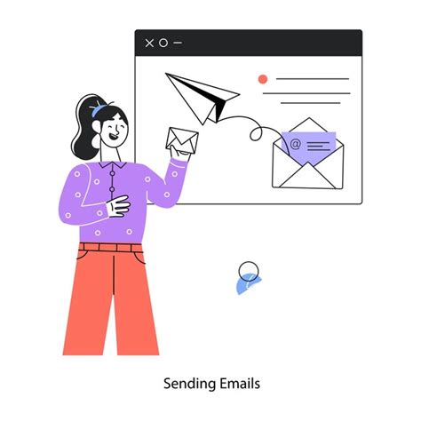 Premium Vector Heres A Flat Illustration Of Sending Email