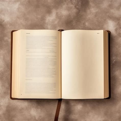 Vista Aérea De Un Libro Abierto Con Páginas Blancas Vacías Composición De Cuaderno Para Revistas