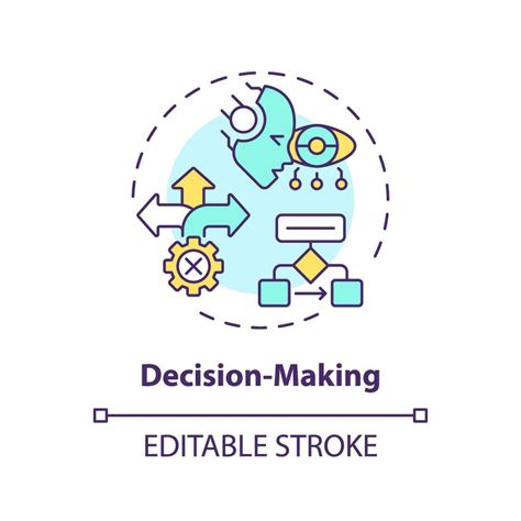 2d Editable Multicolor Decision Making Icon Simple Isolated Vector Thin Line Illustration