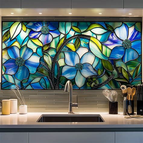 Brighten Your Kitchen The Elegance Of Stained Glass Backsplashes