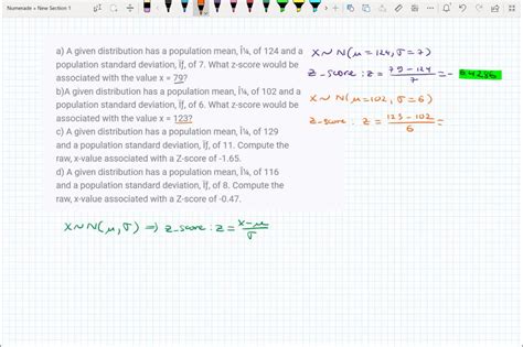 Solved A Population Of Values Has A Normal Distribution With Mean Of 165 7 And Standard