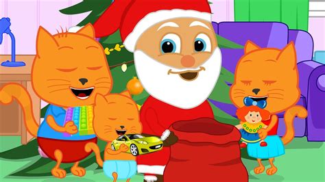 고양이 가족 한국어 메리 크리스마스와 새해 복 많이 받으세요 어린이를 위한 만화 Youtube