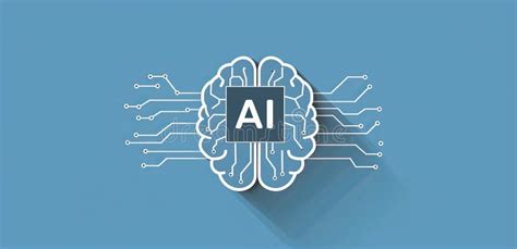 Artificial Intelligence Concept With Brain And Circuit Board Design Stock Illustration