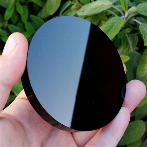 Scrying Mirror Obsidian Scrying Glass 8cm Round Divination Tool
