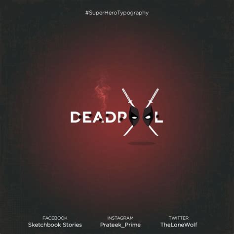 Deadpool Sketch Book Deadpool Typography