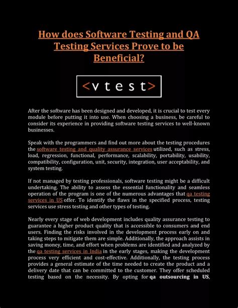 Ppt Software Testing And Quality Assurance Services Powerpoint