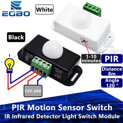 1pcs Dc 12v 24v 8a Automatic Adjust Pir Motion Sensor Switch Ir