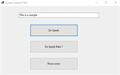 Using System Speech With NET