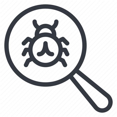 Bug Virus Malware Search Magnifier Hacking Inspection Icon Download On Iconfinder