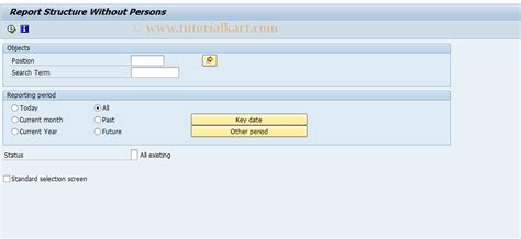 RE RHXSTR SAP Tcode Reporting Structure Without Persons
