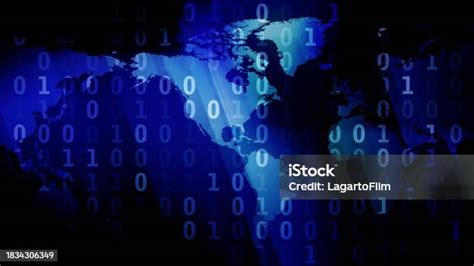 Algorithm Mapping Binary Code In Digital World Of Cybersecurity And Global Communication For