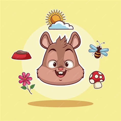 Premium Vector Squirrel Head Cartoon