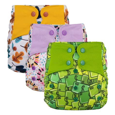 Elf Diaper Eco Friendly Cloth Diaper With Stretchy Tabs And Super
