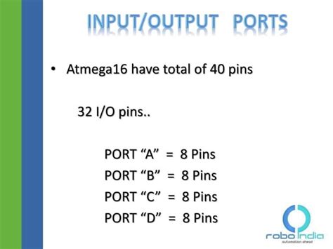 Input Output Programming In Avr Microcontroller Pptx Computer