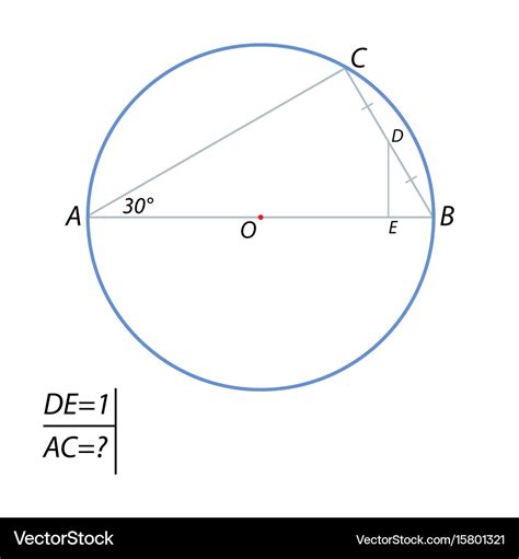 Task Of Finding The Chord Length Royalty Free Vector Image