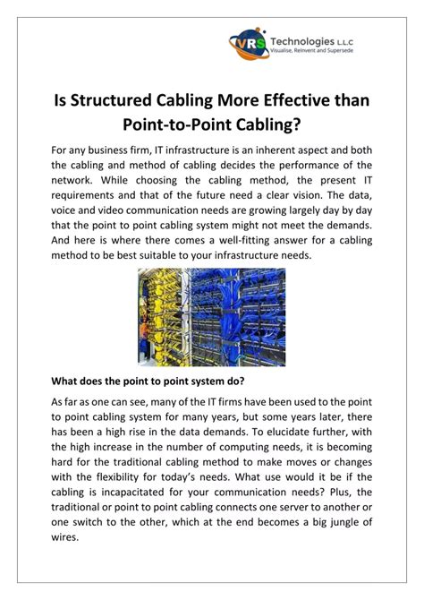 PPT Is Structured Cabling More Effective Than Point To Point Cabling PowerPoint Presentation