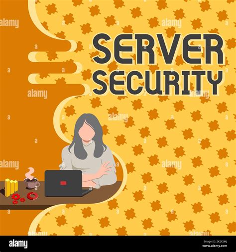 Conceptual Display Server Security Word Written On Web Server That