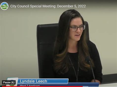 Lyndsie Leech Appointed As Eugenes Interim Ward 7 Councilor