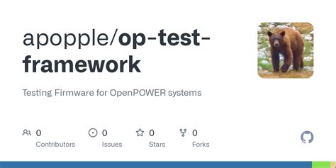 GitHub Apopple Op Test Framework Testing Firmware For OpenPOWER Systems