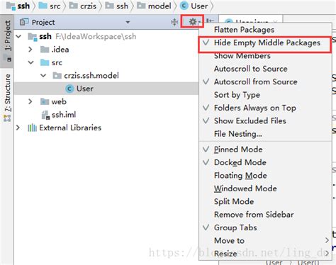 修改intellij idea包层级结构显示方式 idea怎么把包改成并列式 csdn博客