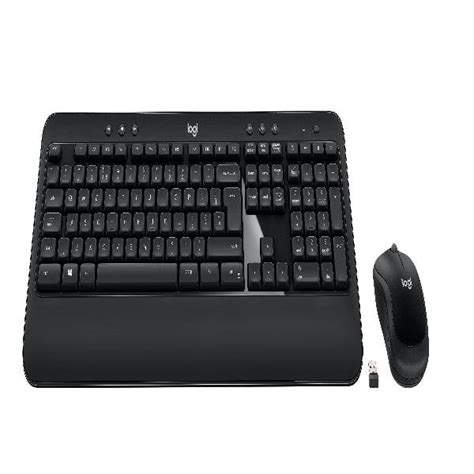 Logitech Advanced Combo Wireless Keyboard And Mouse Full Size 100 Wired Usb Qwerty Black