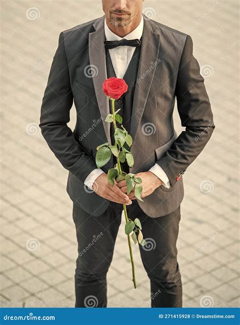 Elegant Man In Tux Man Wearing Tux Suit Outside Stock Photo Image Of Propose Gentleman