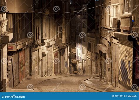 Dark Street In Night Istanbul Stock Image Image Of Street Istanbul