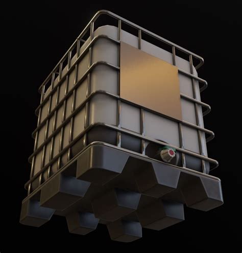 1000l Ibc Container Low Poly Cgtrader