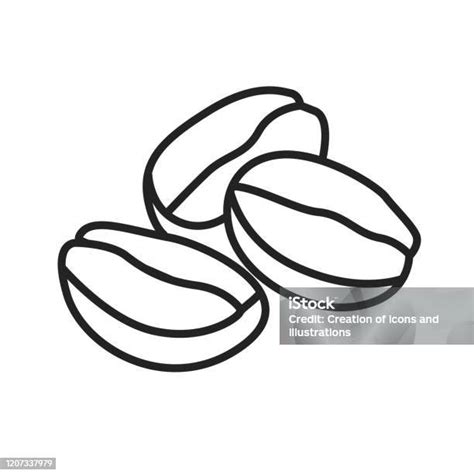 커피 블랙 라인 아이콘입니다 커피 공장의 씨앗과 커피의 소스 웹 페이지 모바일 앱 프로모션에 대한 픽토그램 Ui Ux Gui