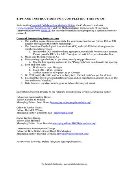 Systematic Review Protocol Template