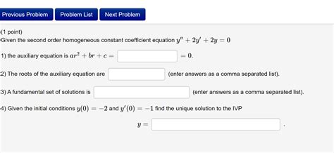 Solved Previous Problem Problem List Next Problem Point Chegg