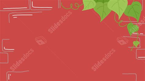 Green Red Frame Border Flower Powerpoint Background For Free Download