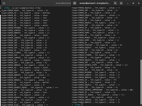 github armawwnn clike compiler