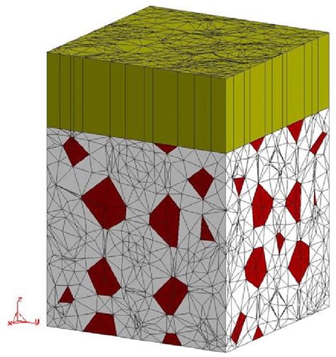 35 Finite Element Mesh For Concrete And Upper Load Platen Used In The
