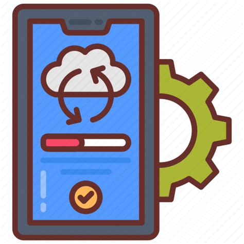 Mobile Sync Device Contact Syncing Cloud Data Icon Download On