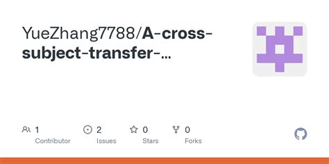Github Yuezhang7788a Cross Subject Transfer Learning Method In Ssvep