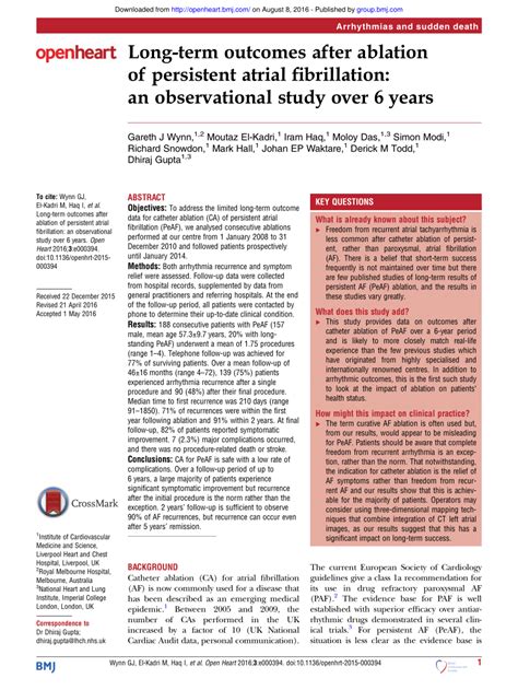 Pdf Long Term Outcomes After Ablation Of Persistent Atrial