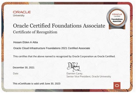 hosam elden ahmed on linkedin oracle oraclecertified oraclecloud