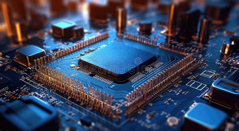 Cpu On The Motherboard Stock Illustration Illustration Of Electronic 281298906