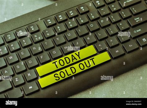 hand writing sign sold out conceptual photo not available anymore