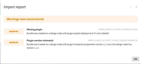Irrelevant Warnings During Import Or Automation Node Deployment