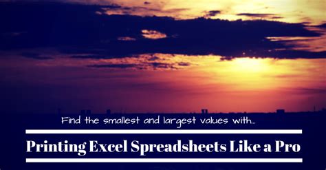 How To Print An Excel Spreadsheet On One Page More