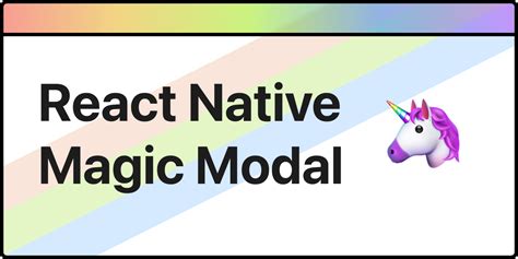 Github Gstjreact Native Magic Modal 🦄 A Modal Library That Can Be