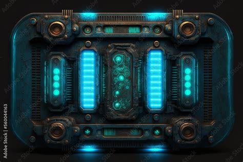 Blue Nixie Led Health Bar Indicator Sci Fi Ui Interface Of A Spaceship