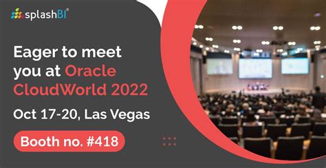 Splashbi On Linkedin Cloudworld Ocw Ocw Oraclecloudworld Splashbi Oracleapplications…