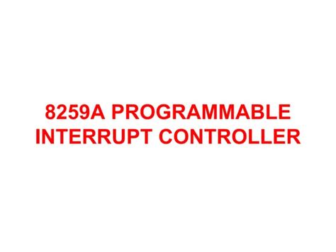 21262738 8259a Programmable Interrupt Controller 2 Pdf
