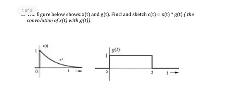 solved 1 the figure below shows x t and g t find and