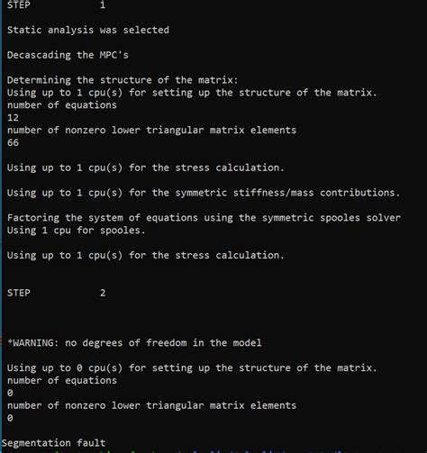 to output element stiffness matrix for 3d element calculix official